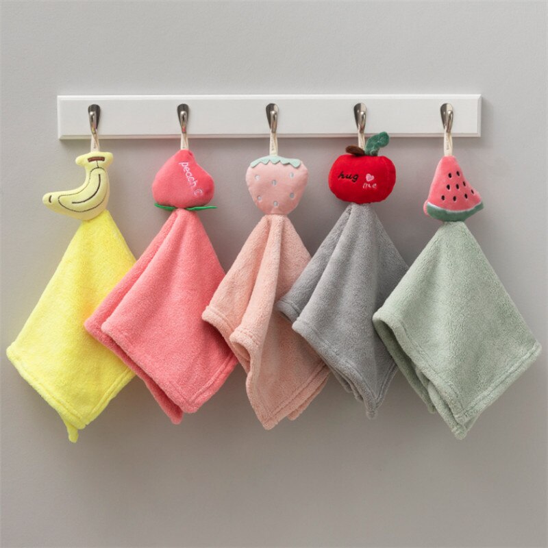 40x40cm Fruit Pattern Hand Towel Kindergarten Hang... – Grandado