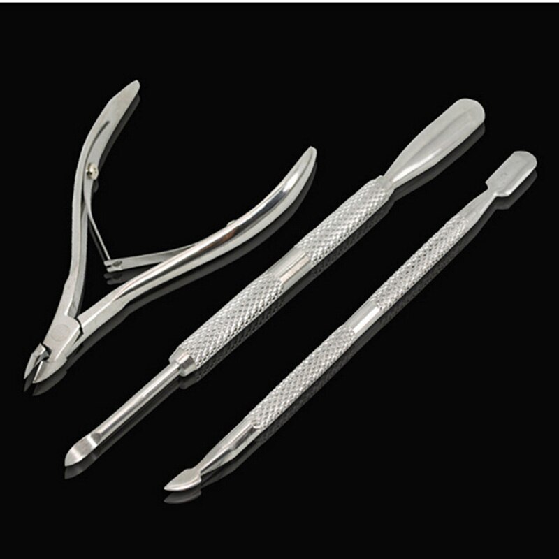 3pcs Nail Art Tool Spoon Pusher Nipper Cuticle Man... – Vicedeal