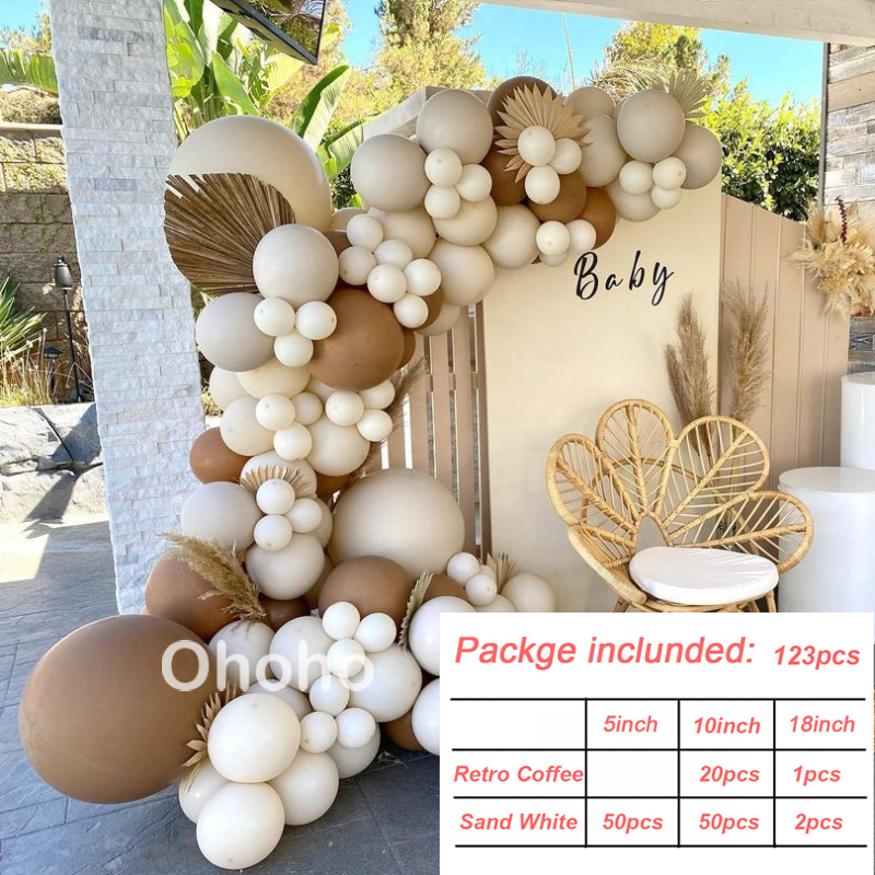 Cream Beige Balloon Garland Arch Kit Baby Shower B... – Grandado