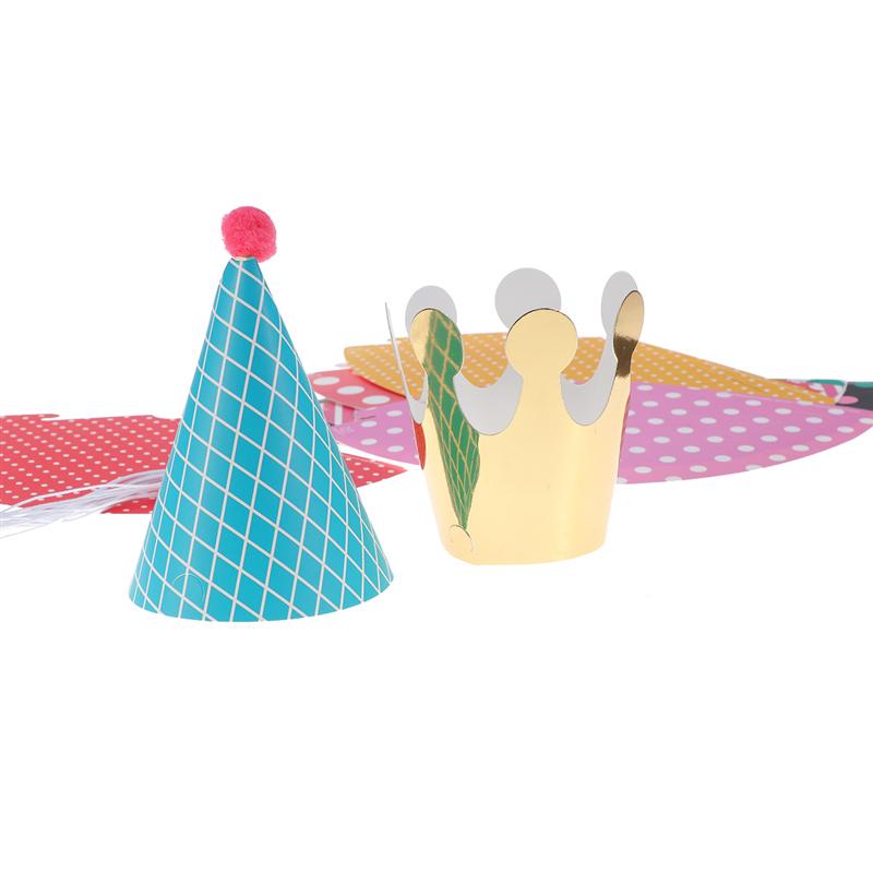 Happy Birthday Banner Hats Crowns Set Party Decora... – Vicedeal