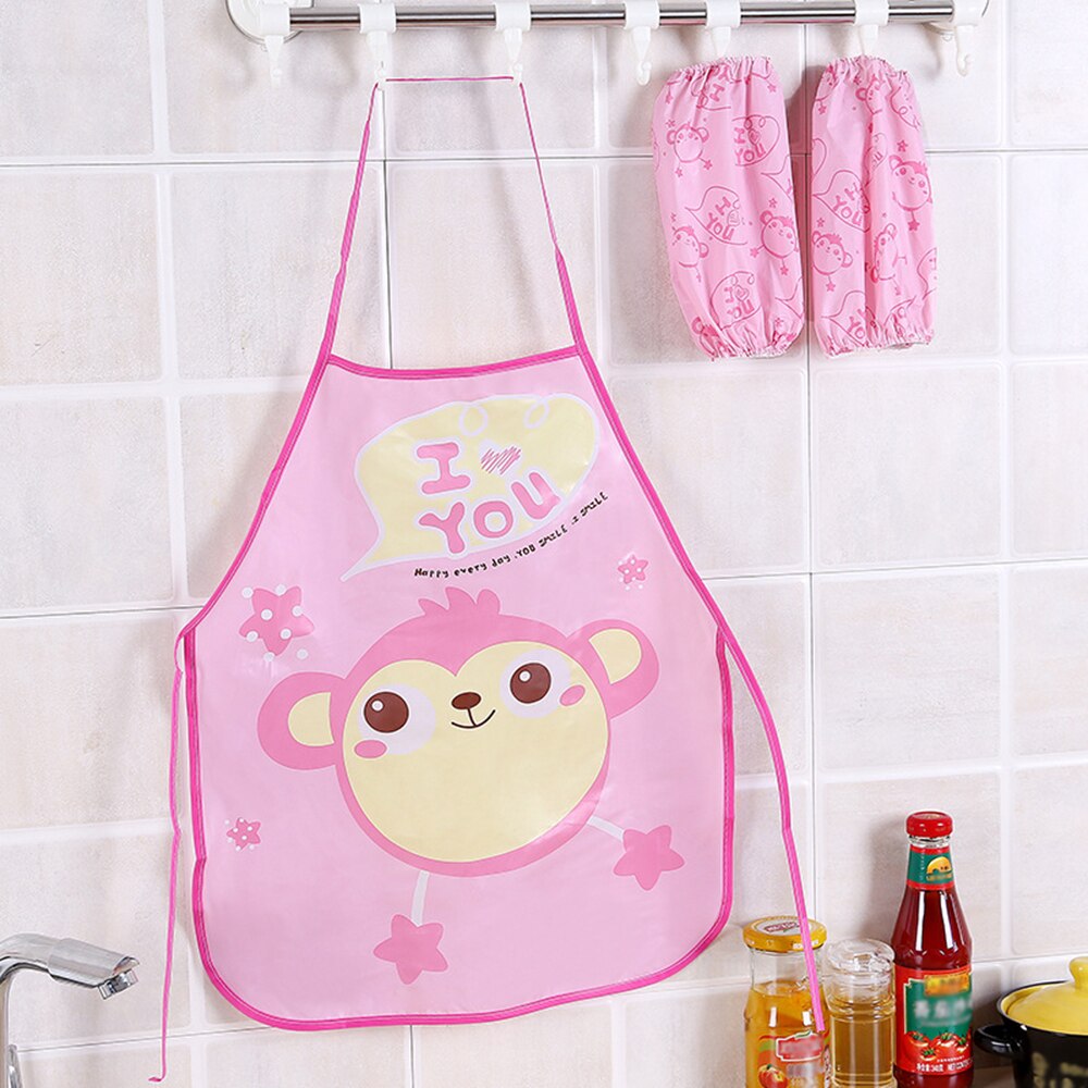 1 Set Children Cartoon Apron Cuff Kit Kitchen DIY ... – Vicedeal