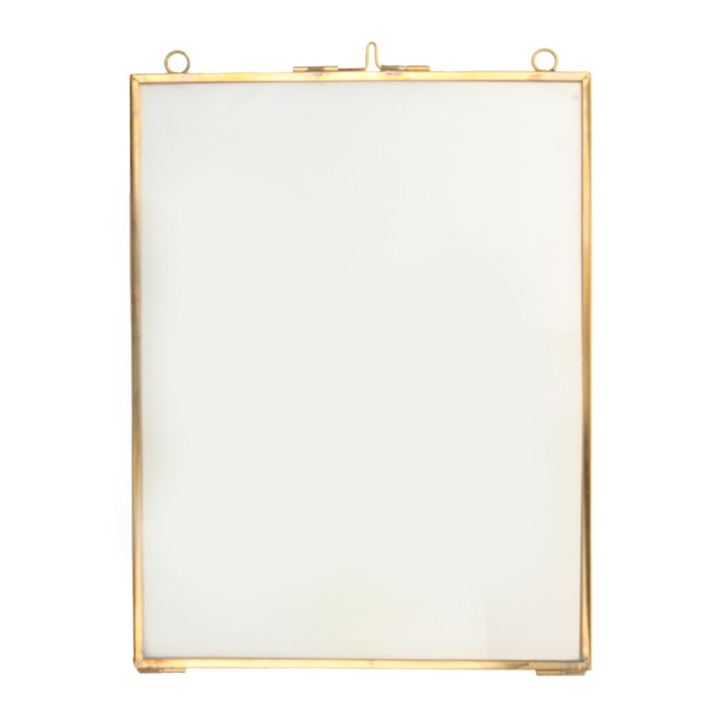 2 Pieces Antique Brass Glass Picture Photo Frame H... – Grandado