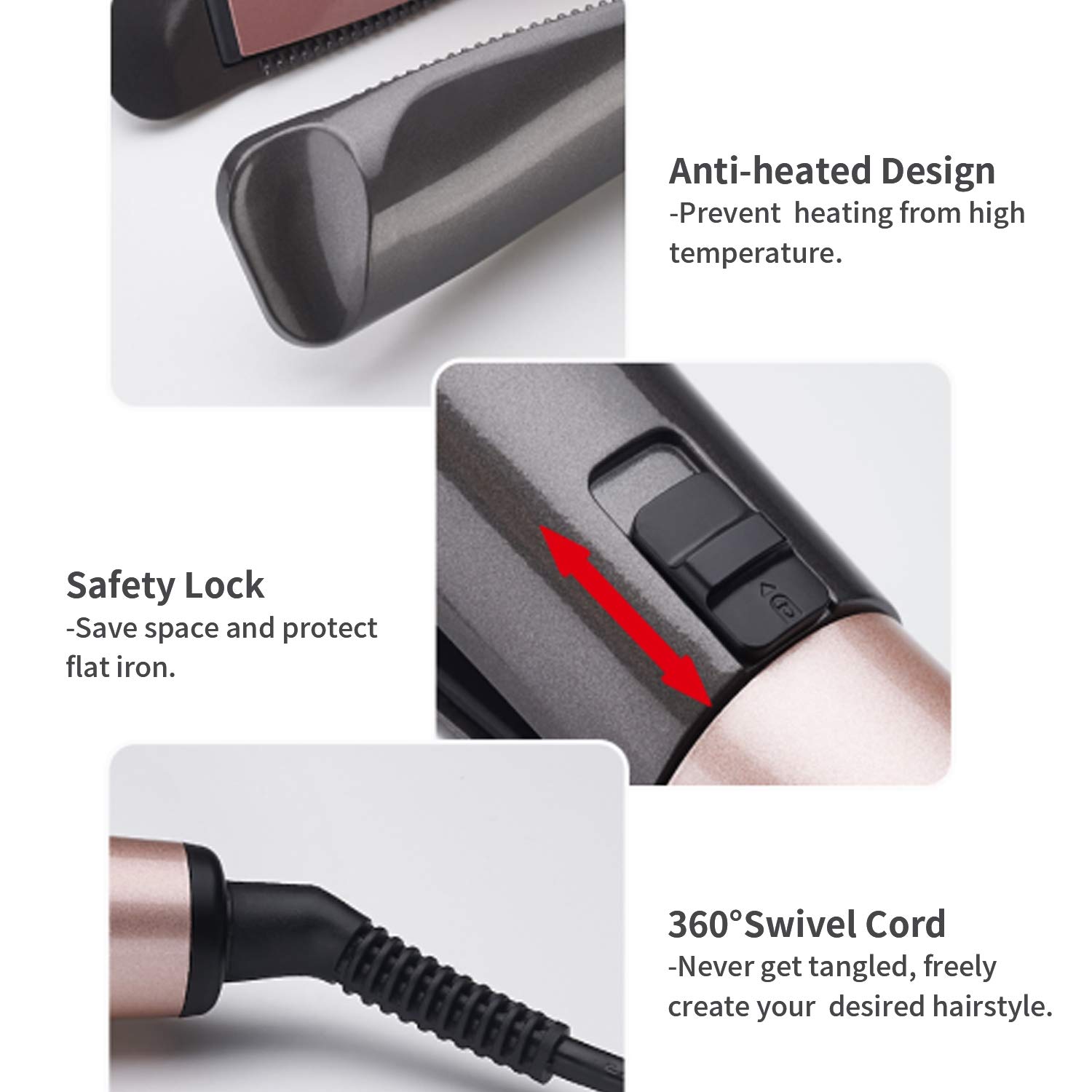 Portable Hair Styler 2 in 1 Hair Straightener Curl... – Grandado