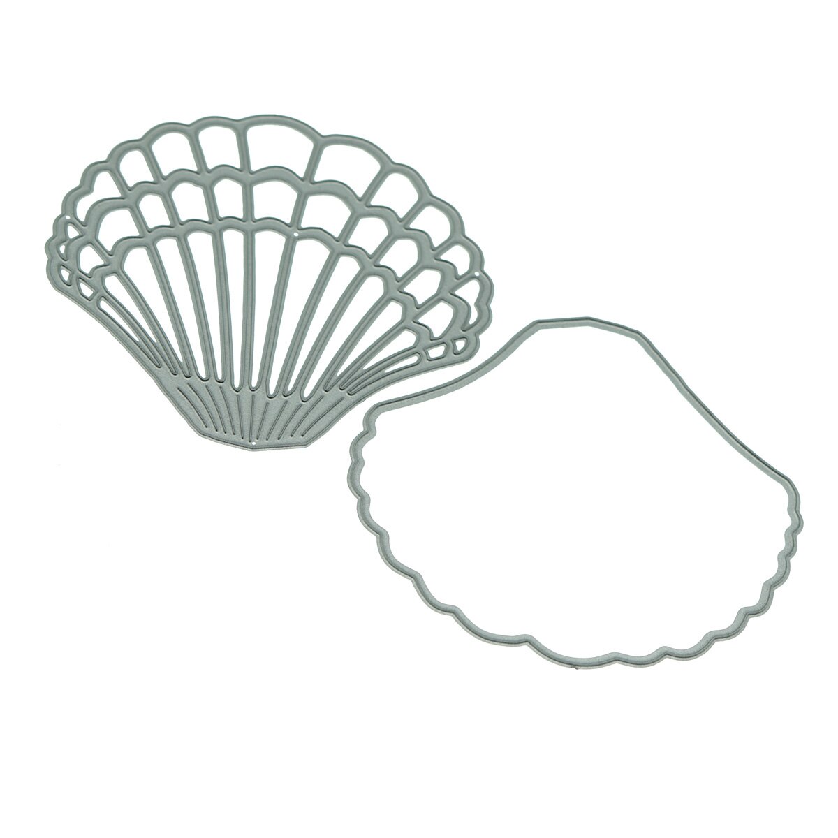 Large Size Layered Scallop Sea Shell Metal Cutting... – Grandado
