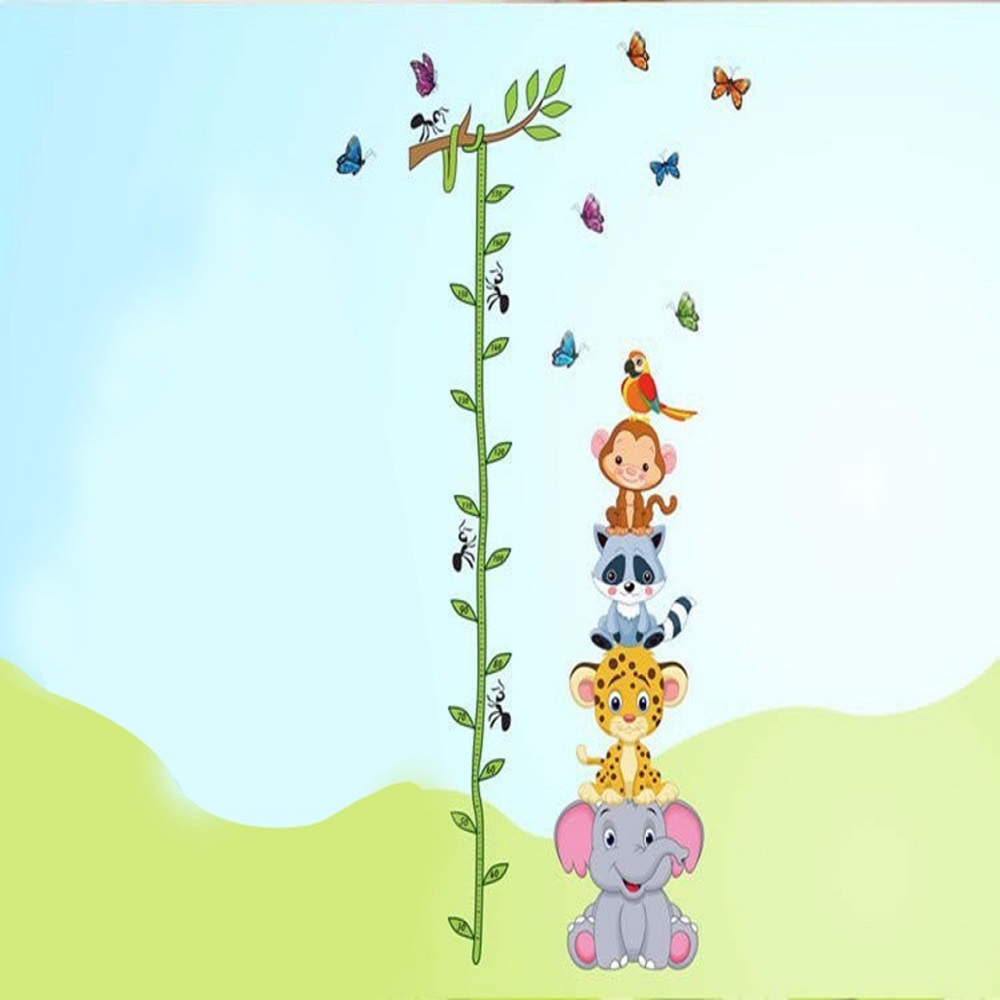Cute Tiger Animals Stack Height Measure Wall Stick... – Grandado