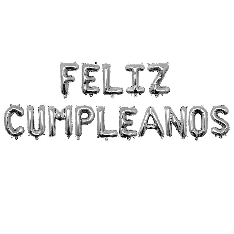 FELIZ CUMPLEANOS Letter Balloons Foil Spain Happy ... – Grandado