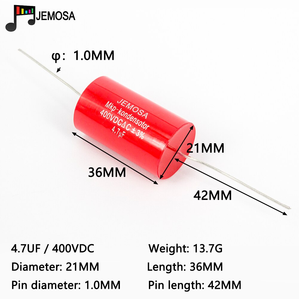 Audiophiler Axial MKP Capacitor 4.7UF 400V DC Coup... – Grandado