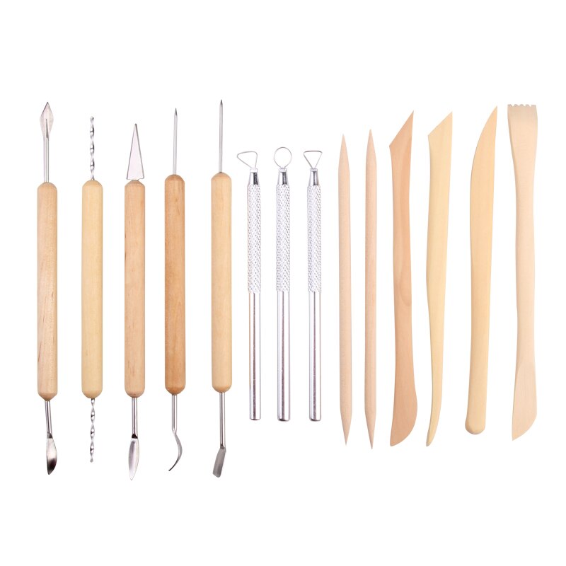 14Pcs Wooden Metal Pottery Clay Tools With Case Mo... – Grandado