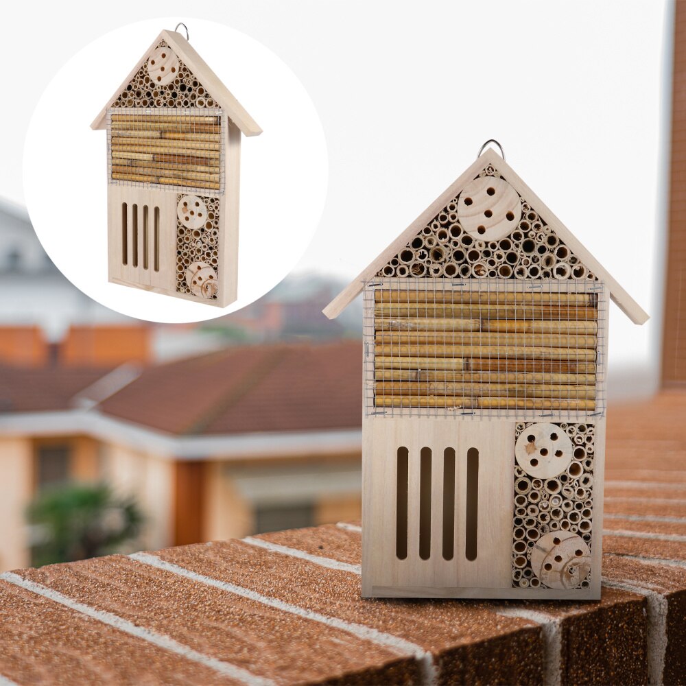 Bee Hive Wooden House Hanging Insect Hotels for La... – Vicedeal