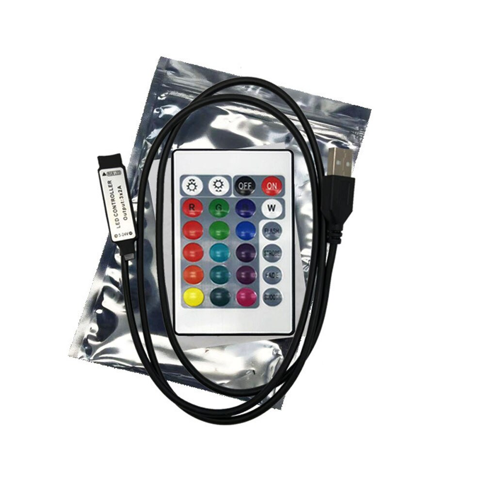 24 nyckel usb rgb led controller 5v-24v ir fjärrko... – Grandado