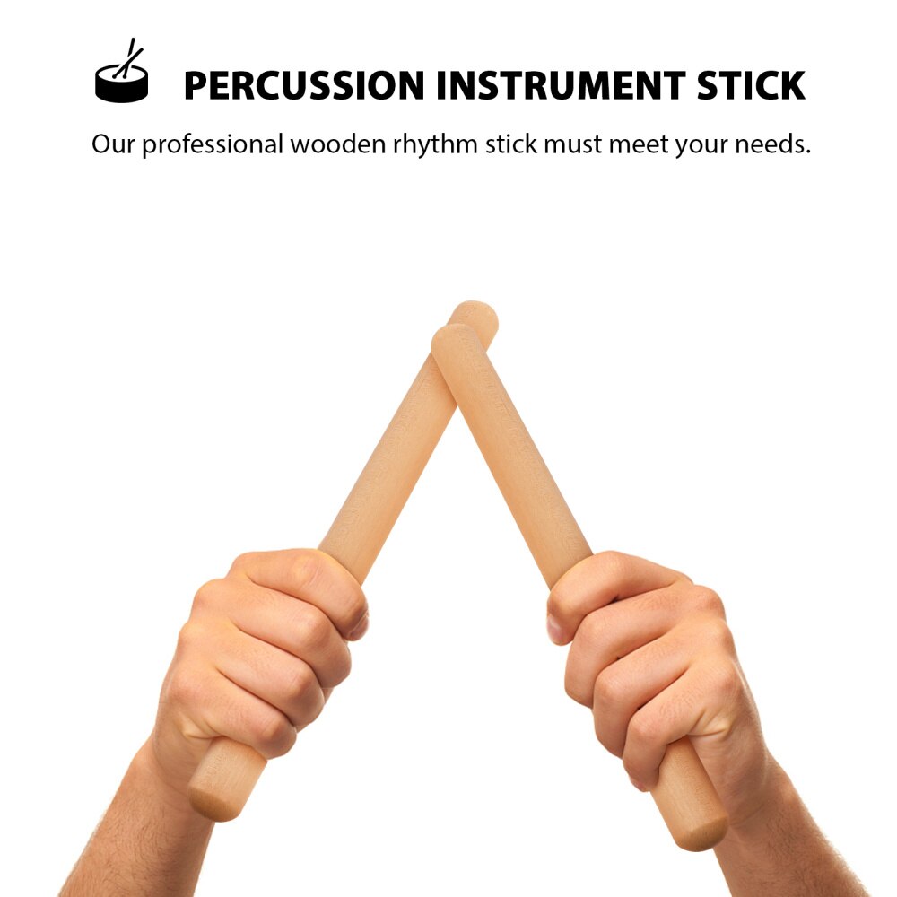 2 Pairs Wooden Rhythm Sticks Musical Percussion In... – Grandado