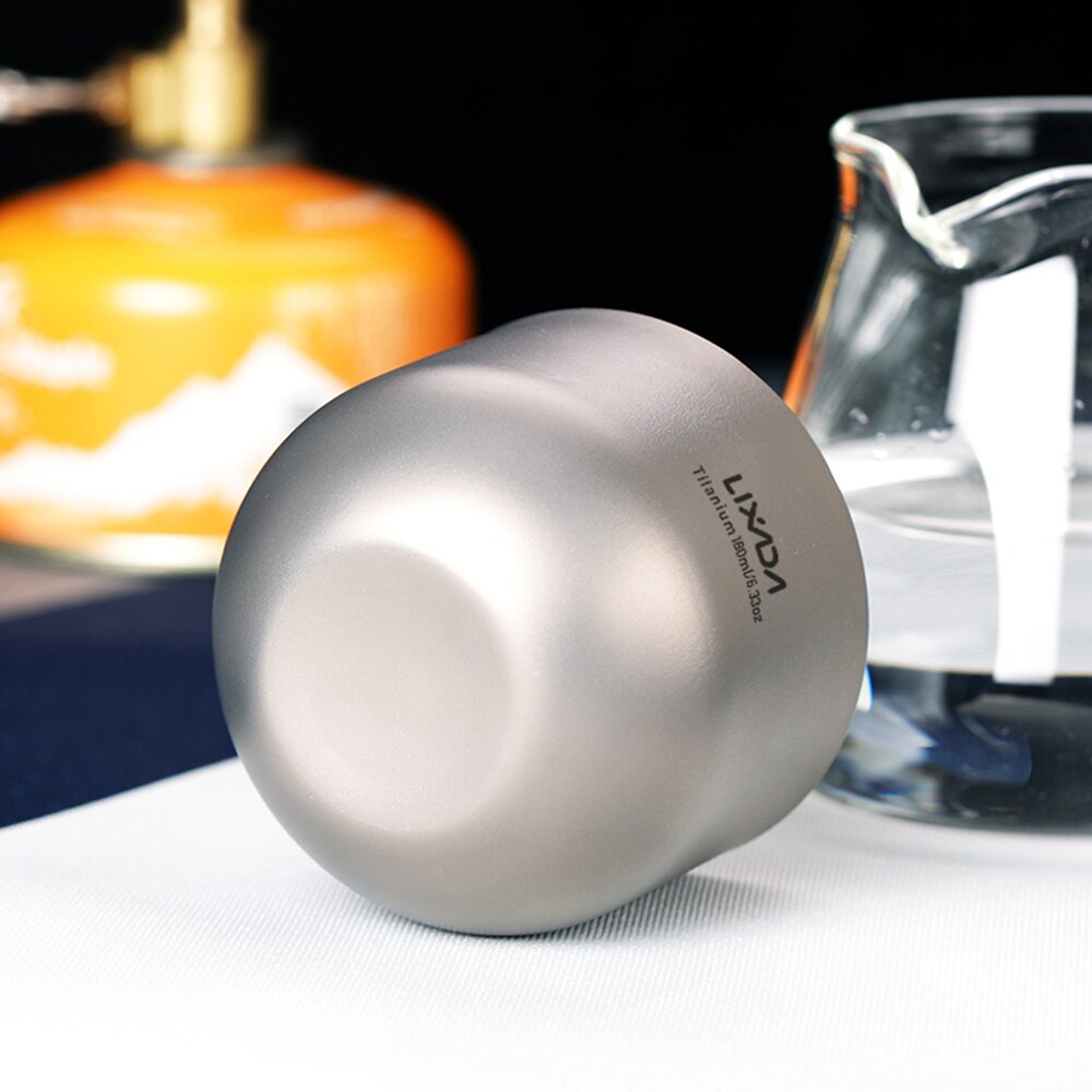 Lixada 180ml Double Wall Titanium Tea Cup Water Cu... – Grandado