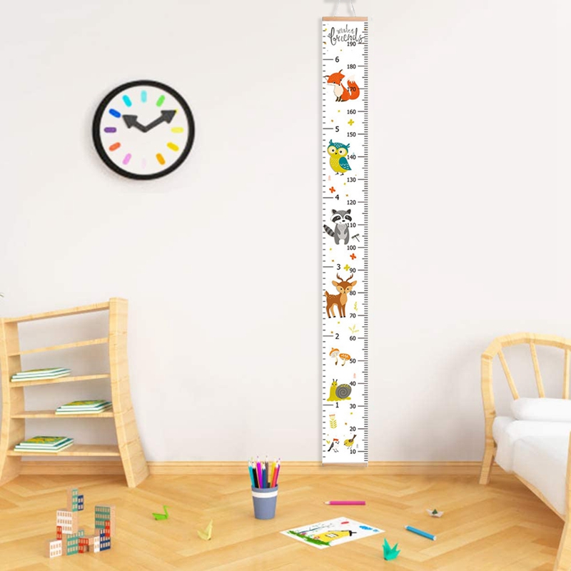 Height Chart For Kids Canvas Wall Hanging Growth C... – Grandado