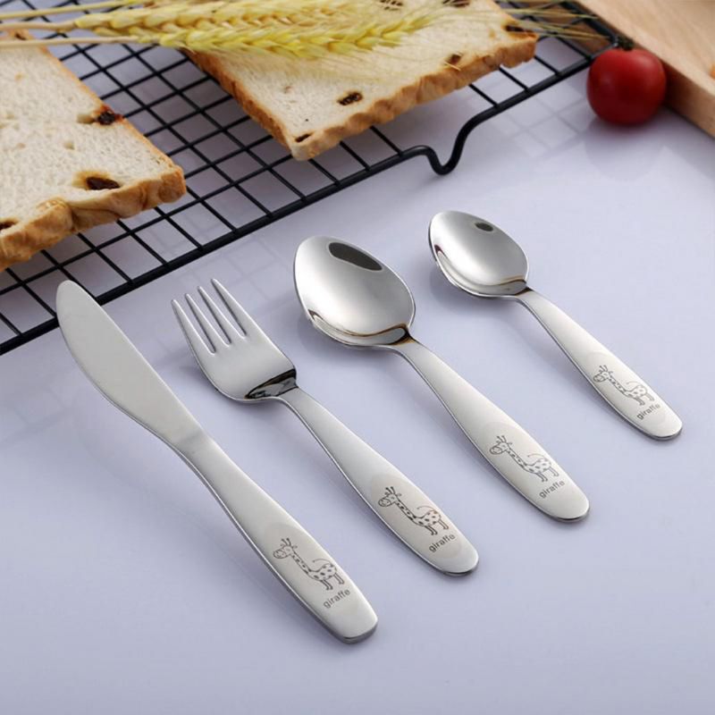 4PCS/pack 304 Stainless Steel Kids Cutlery Cartoon... – Grandado