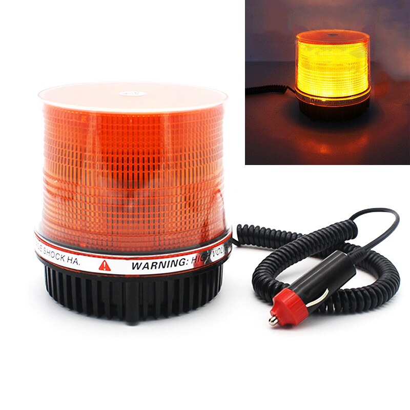 Amber Rotating Beacon Led Strobe Warning Light Roo... – Grandado