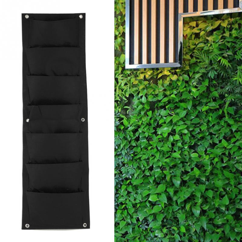 96*30cm 7 Pockets Vertical Garden Planter Grow Bag... – Grandado