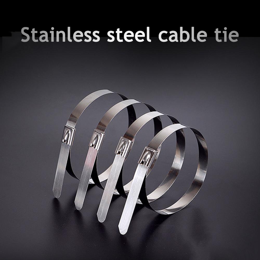 100PCS Multi-Purpose Locking Cable Metal Zip Ties ... – Grandado