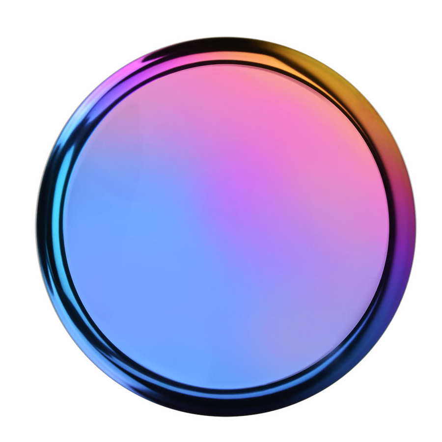 Serveringsbakkeplade bærbar rund rustfri stålplade... – Grandado