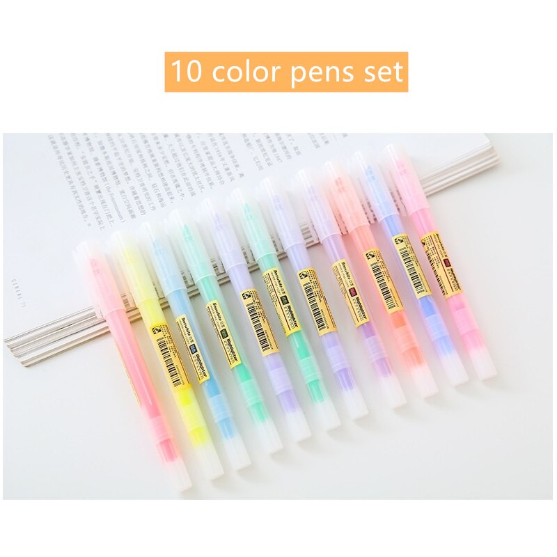 Stylo surligneur de couleur douce, 10 pièces, Tran... – Grandado