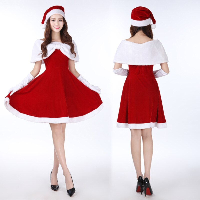 Christmas Cute Women Santa Claus Dress Red Female ... – Grandado