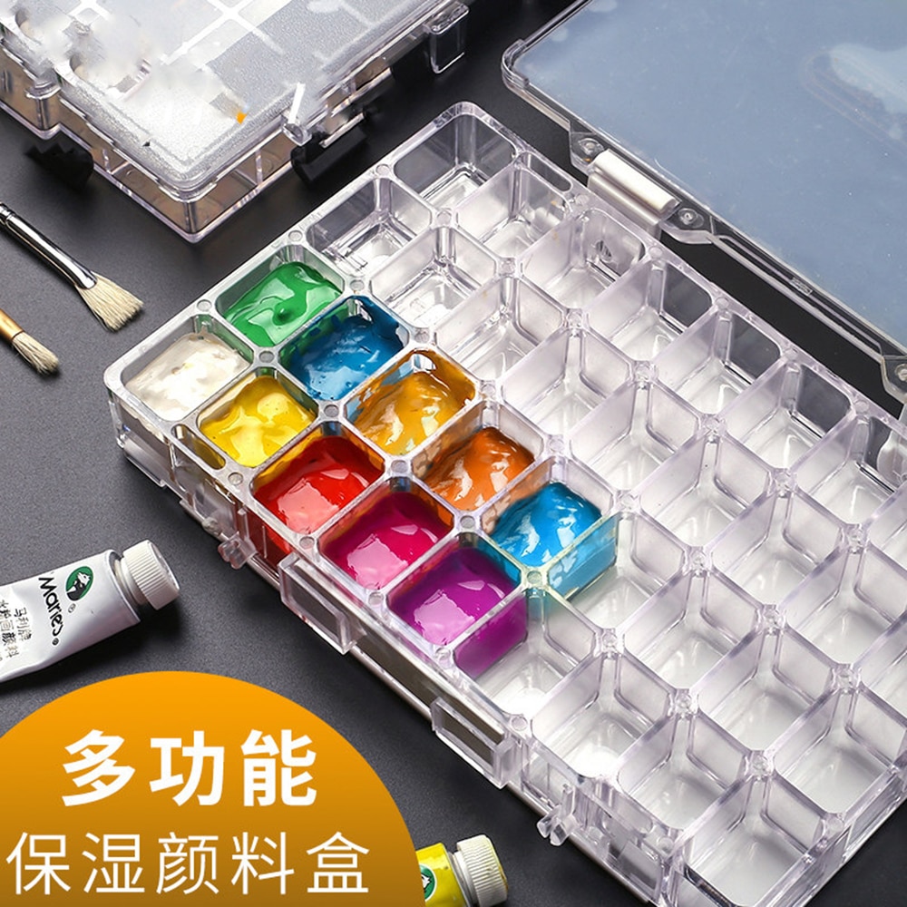 24/36 Wells Transparant PC Palet Kunst Verf Plasti... – Grandado