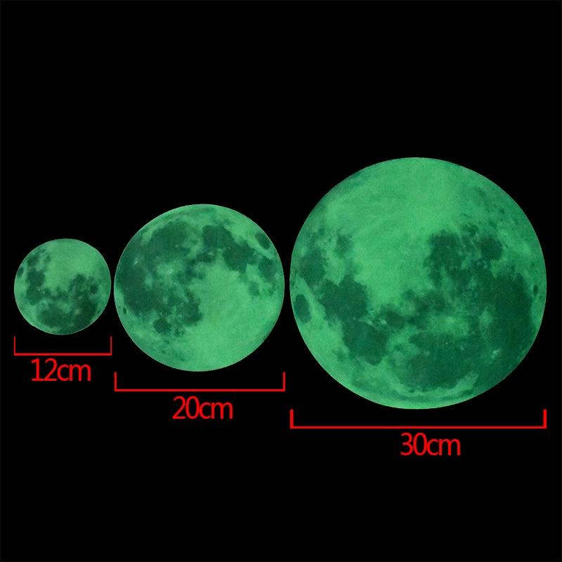 12/20/30cm Luminous Moon Glow Sticker Earth Univer... – Grandado