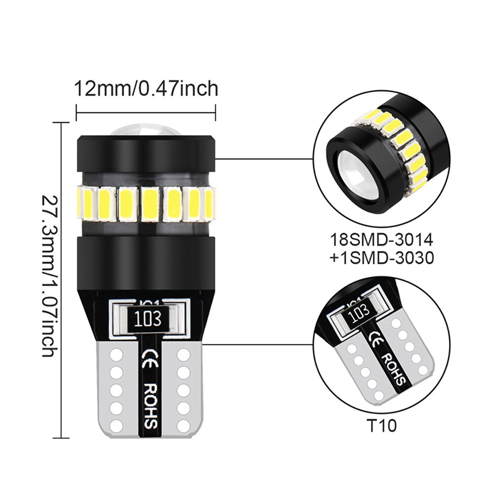 Canbus LED Kennzeichen Glühbirne 3014 + 3030 Chip ... – Grandado