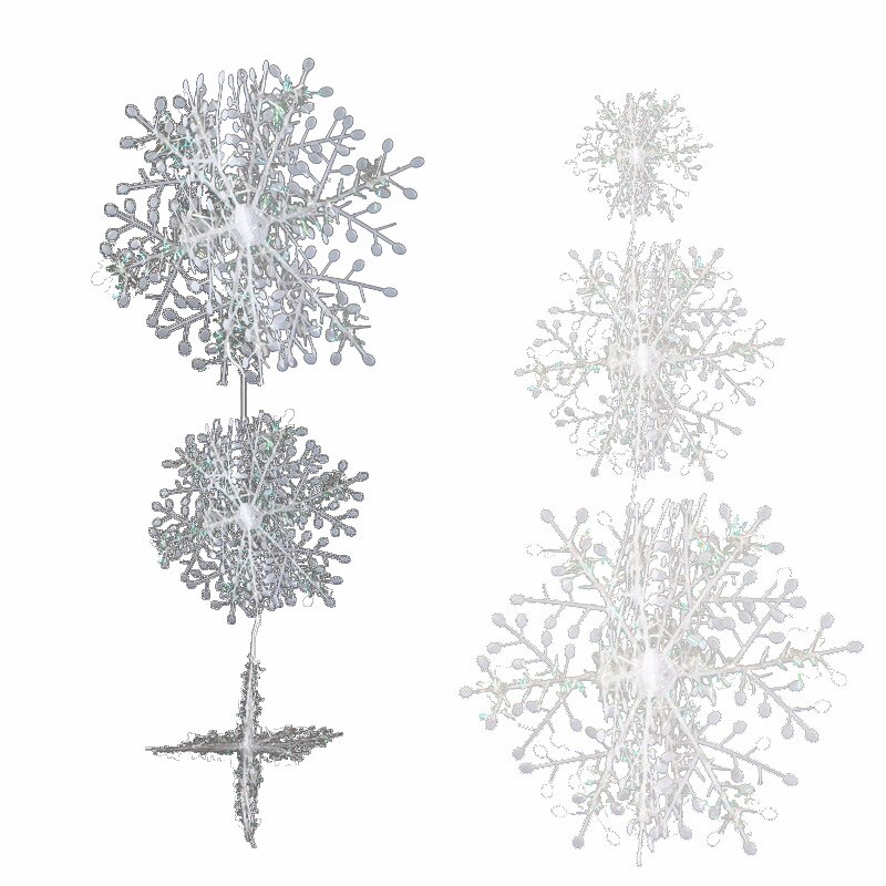 6PC DIY Snowflakes Christmas Tree Ornament Hanging... – Vicedeal