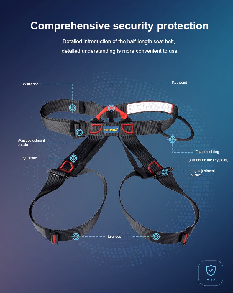 Outdoor camping climbing Safety Harness Seat Belts... – Grandado