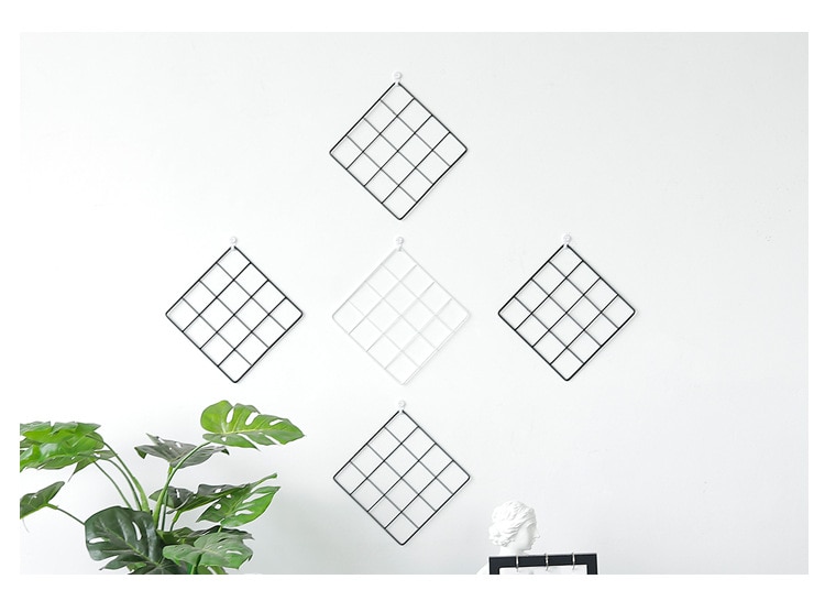 1PC Nordic Metal Mesh Grid Wall Photos Grids Pictu... – Grandado