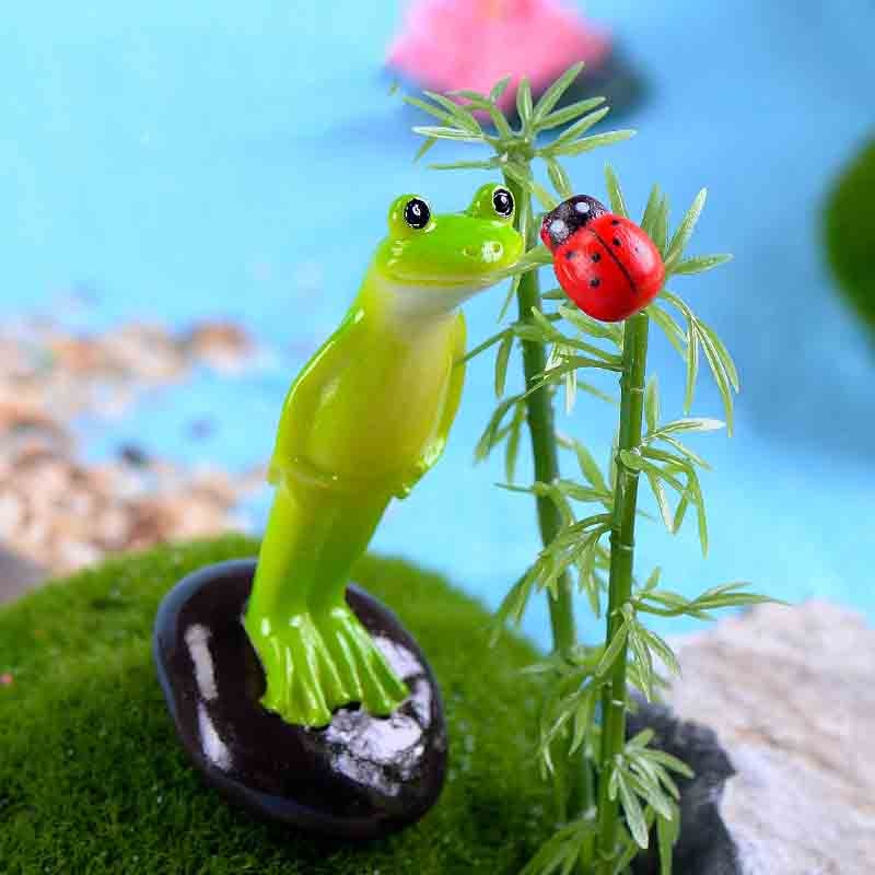 3 Style Cute Frog Mini Resin Crafts Fairy Garden M... – Grandado