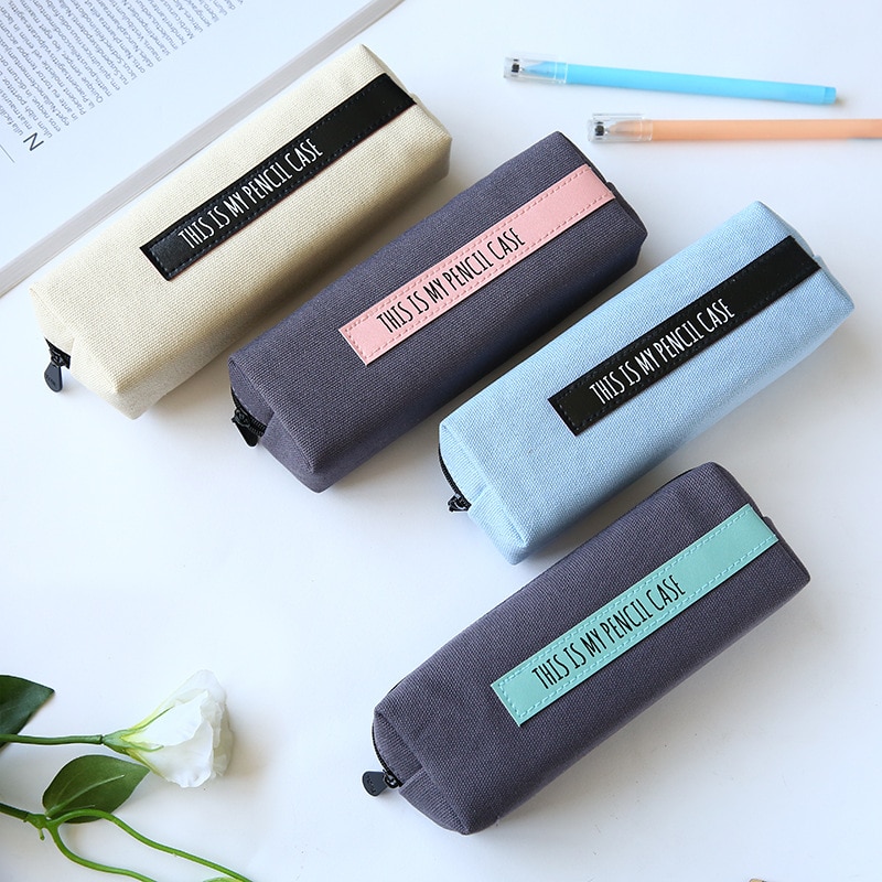 Canvas etui estuche escolar trousse scolaire stylo... – Grandado