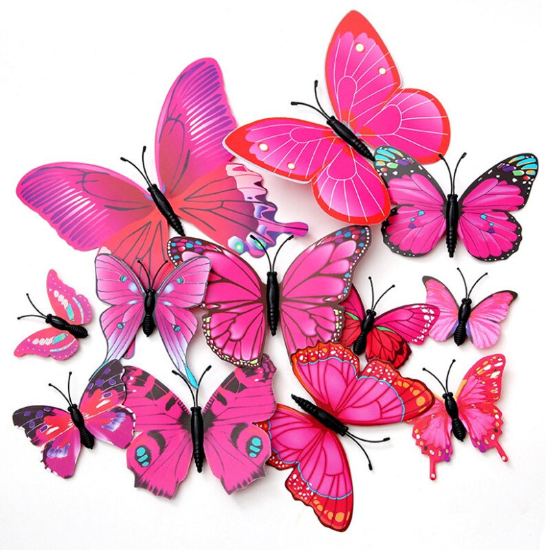 12Pcs 3D Vlinder Muursticker Scene Layout Props Br... – Vicedeal