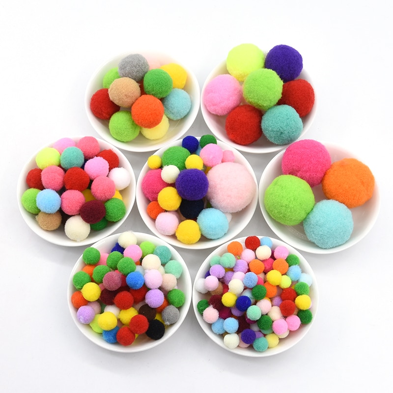 10000Pcs 8/10/15/20/25/30mm Mini Fluffy Soft Pom P... – Grandado
