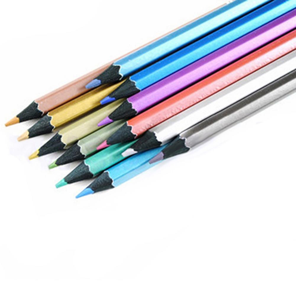 12Pcs Metallic Non-Toxic Colored Drawing Pencils 1... – Vicedeal