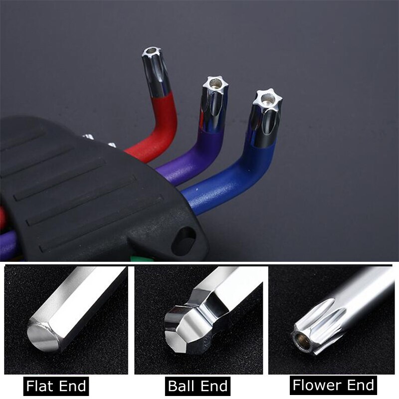 9pcs Hex Allen Wrench Set Color Coding Double-End ... – Grandado