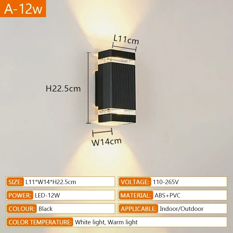 Outdoor Modern LED Wall Lamp Waterproof Indoor Cou... – Grandado