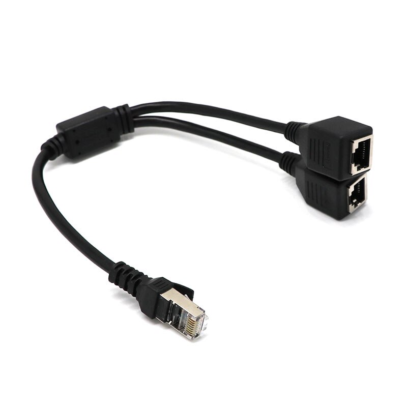 RJ45 Ethernet Y Splitter Adapter Kabel 1 Naar 2 Po... – Vicedeal