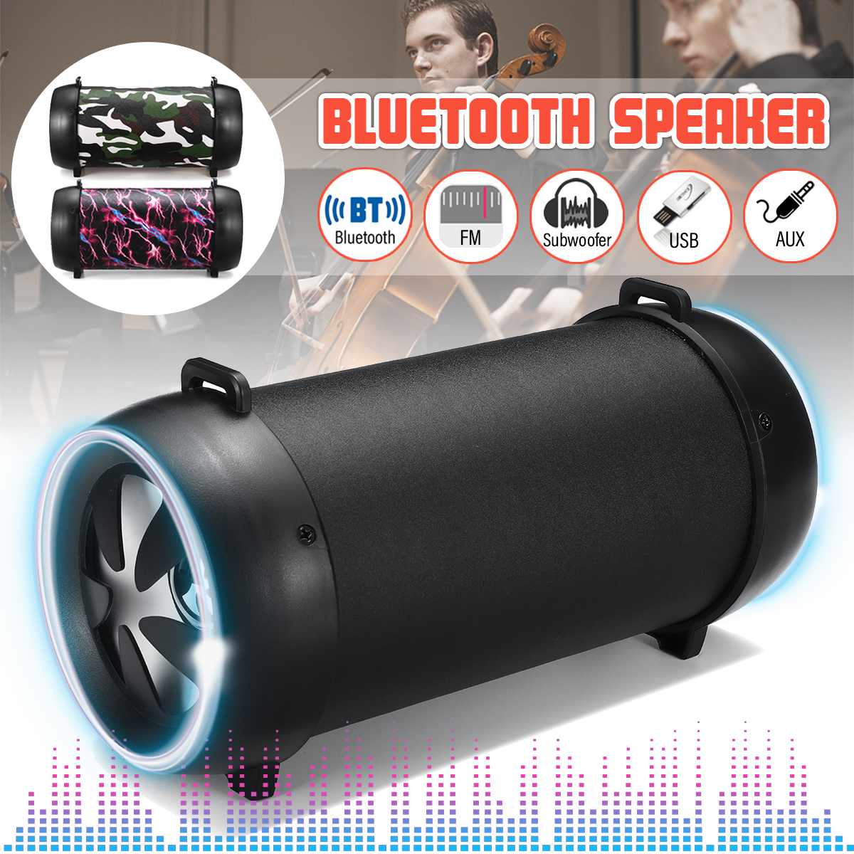 5V 3W Draagbare Bluetooth Speaker Draadloze Luidsp... – Vicedeal