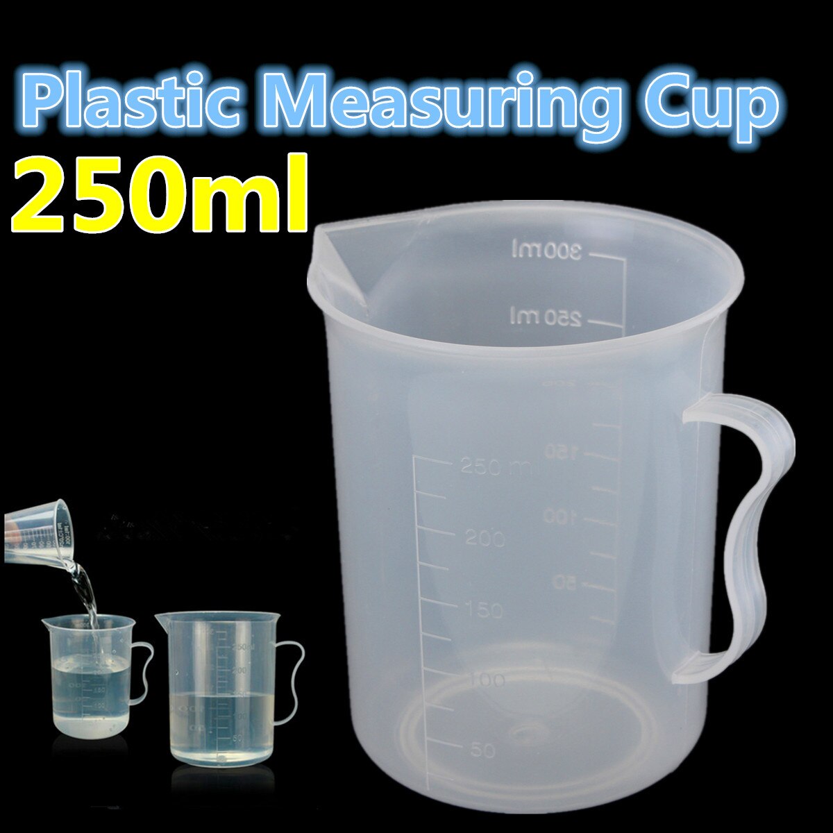 250ml Plastic Measuring Cup Clear Double Graduated... – Grandado