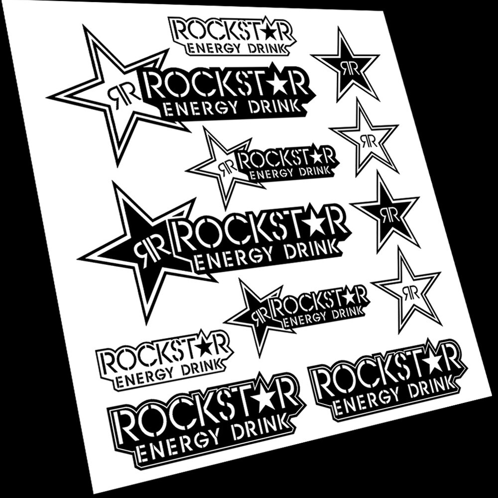 For Rockstar Energy Adhesive Stickers decal Set Gr... – Vicedeal