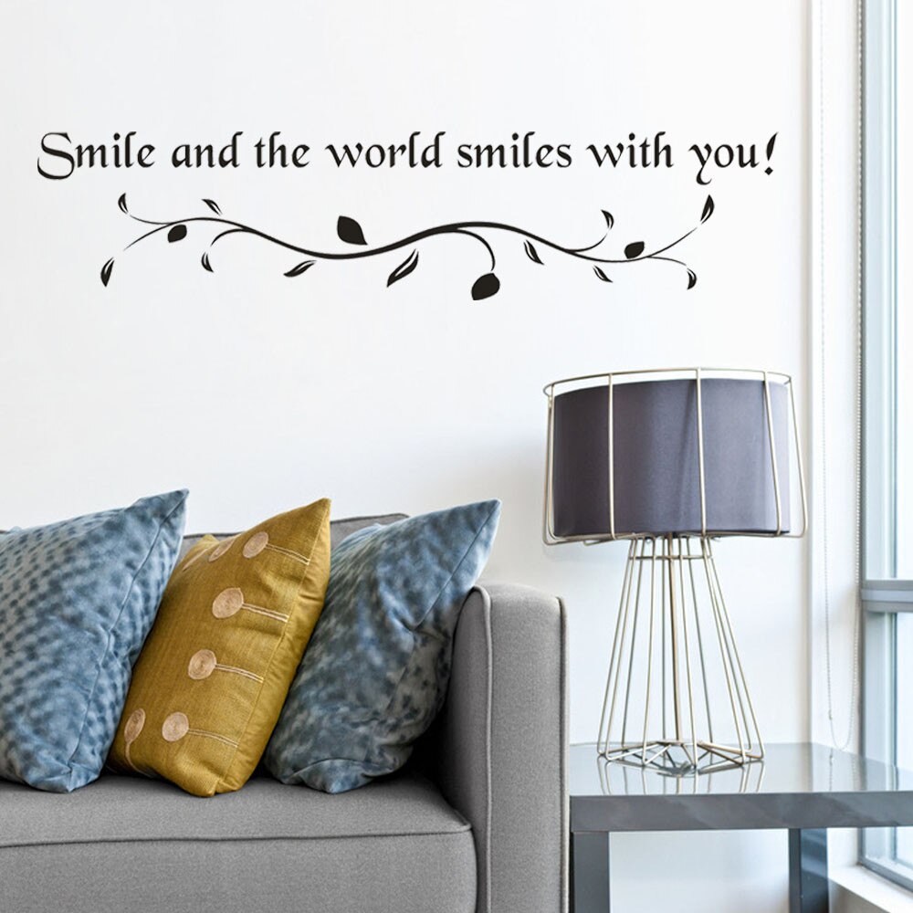 Wall Stickers Smile And The World Smiles With You ... – Grandado