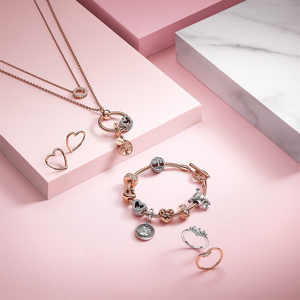 Sterling Silver Bracelet Charm jewelry fit diy wom... – Grandado