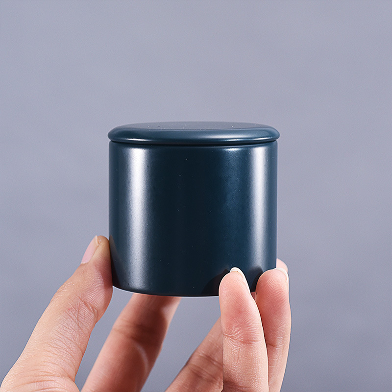 Small Metal Sealed Tea Box Caddy Round Tinplate Po... – Grandado