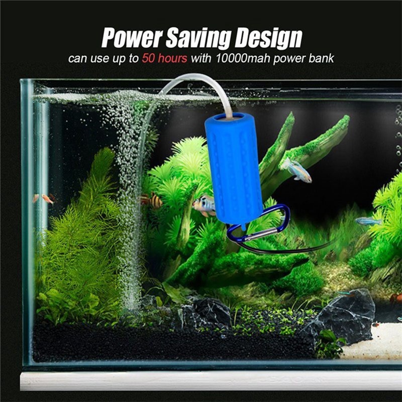 Fiske mini syrepump akvariefisk tank stum usb syre... – Vicedeal