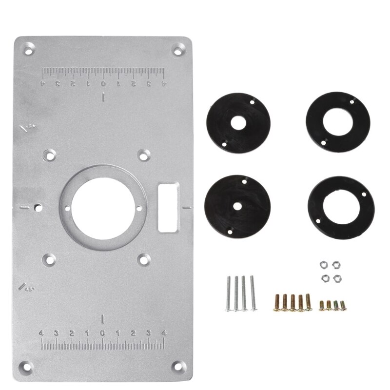 Aluminum Router Table Insert Plate w/ 4 Rings Scre... – Grandado