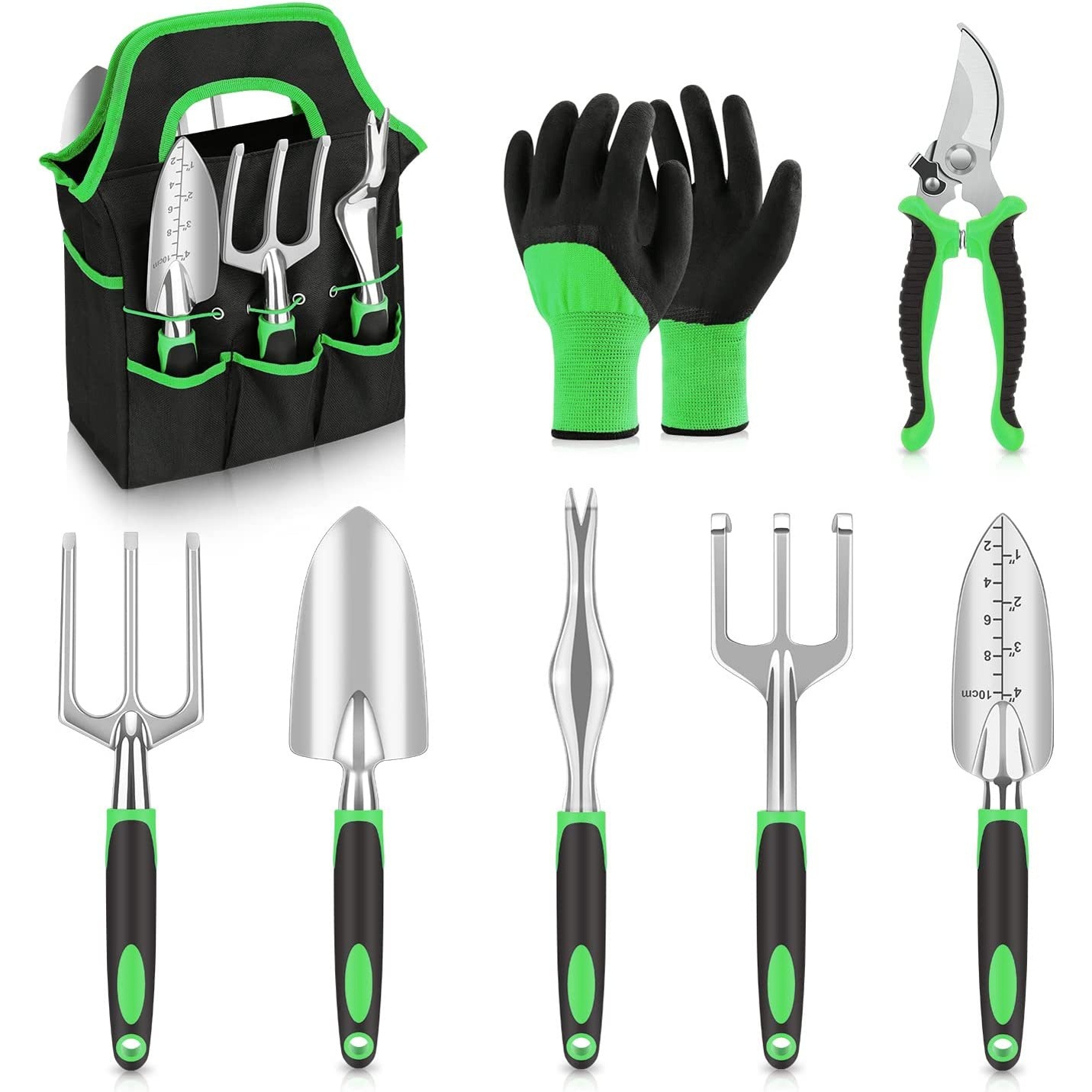8-Piece Gardening Tool Set with Scissors Shovel Ro... – Grandado