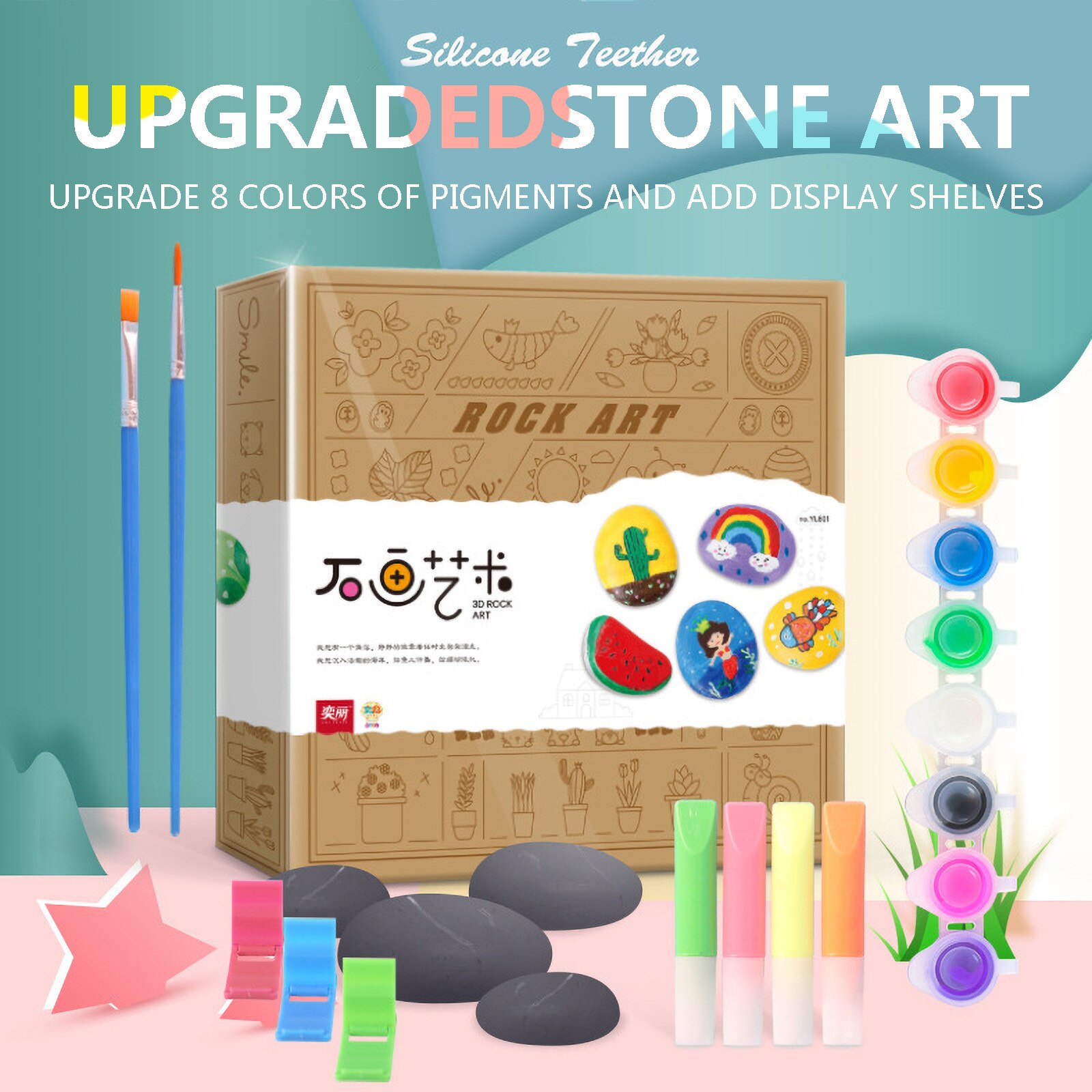 Children's Stone Painting Set Paint Acrylic Painti... – Grandado