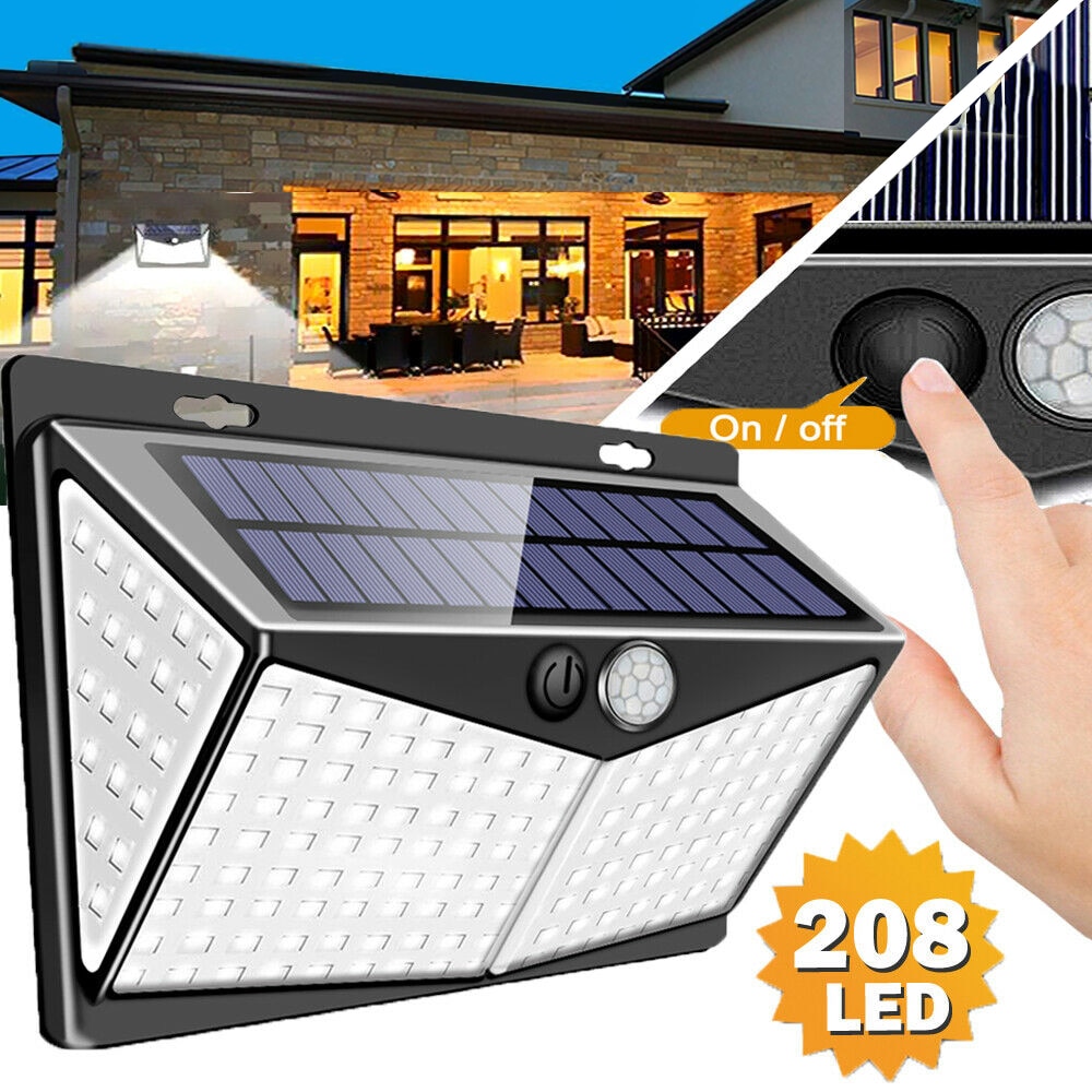 208 LED Solar Power Lichter PIR Motion Sensor Wand... – Vicedeal