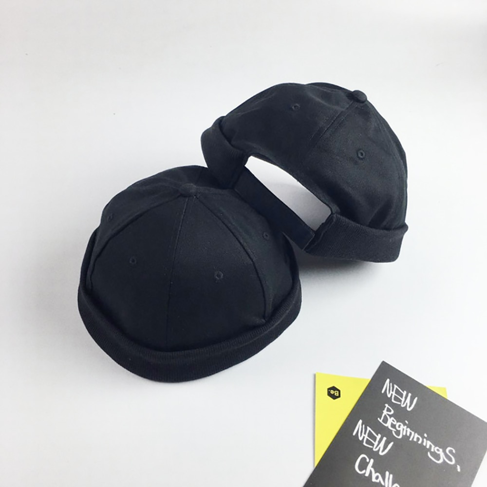 1pc kalot i bomuld uden kanter mænd retro justerba... – Grandado